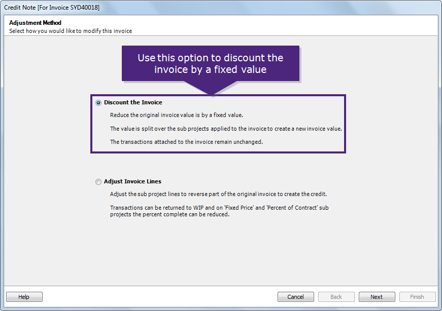 Discount a disputed invoice