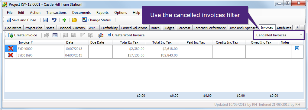 Amend a paid invoice