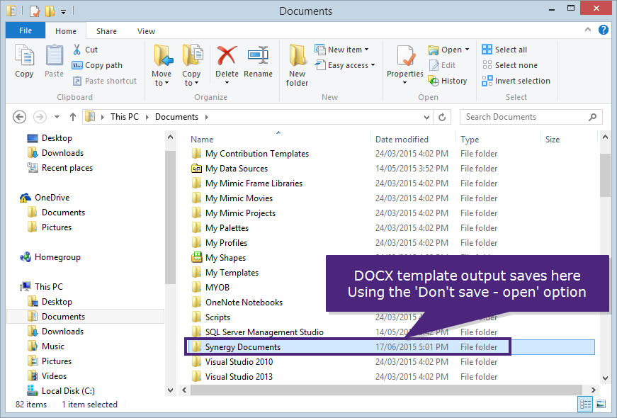 Documents save-as location