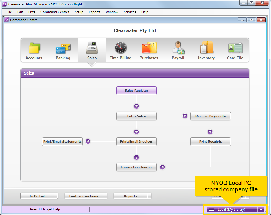 Login - MYOB AccountRight Live Connect