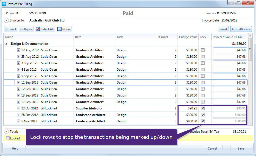 Pre-Bill & Revenue Recognition