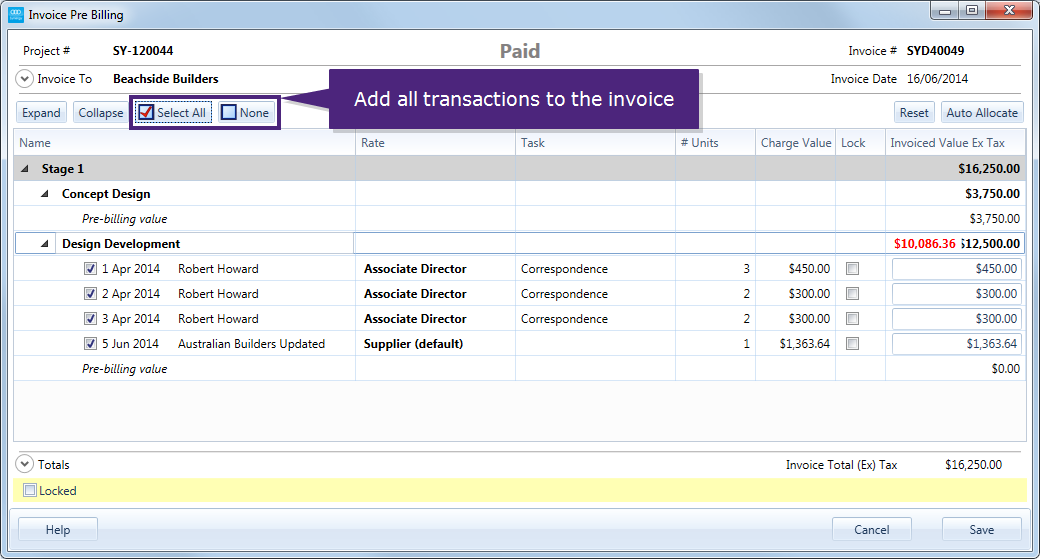 Pre-Bill & Revenue Recognition